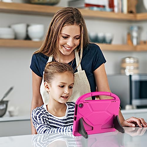 Fire Max 11 Tablet Case for Kids (13th Generation, 2023 Release) - DICEKOO Lightweight Shockproof Kid-Proof Cover with Handle Kickstand for Amazon Kindle Fire Max 11 - Pink