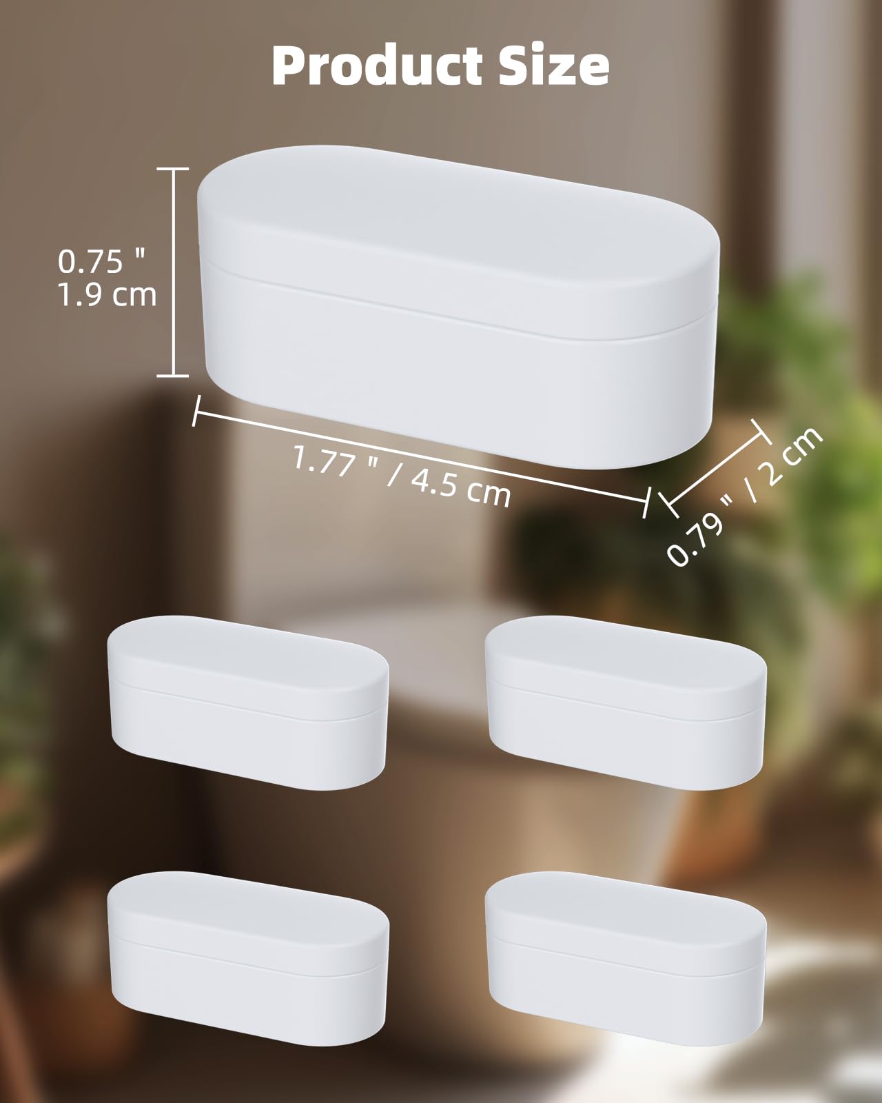 Hibbent 4 pieces Toilet Seat Bumpers for Bidet, Strong Adhesive Toilet Seat Bumpers for Use with Bidet Attachment, Universal Buffer Toilet Lid Rubber Bumpers, White