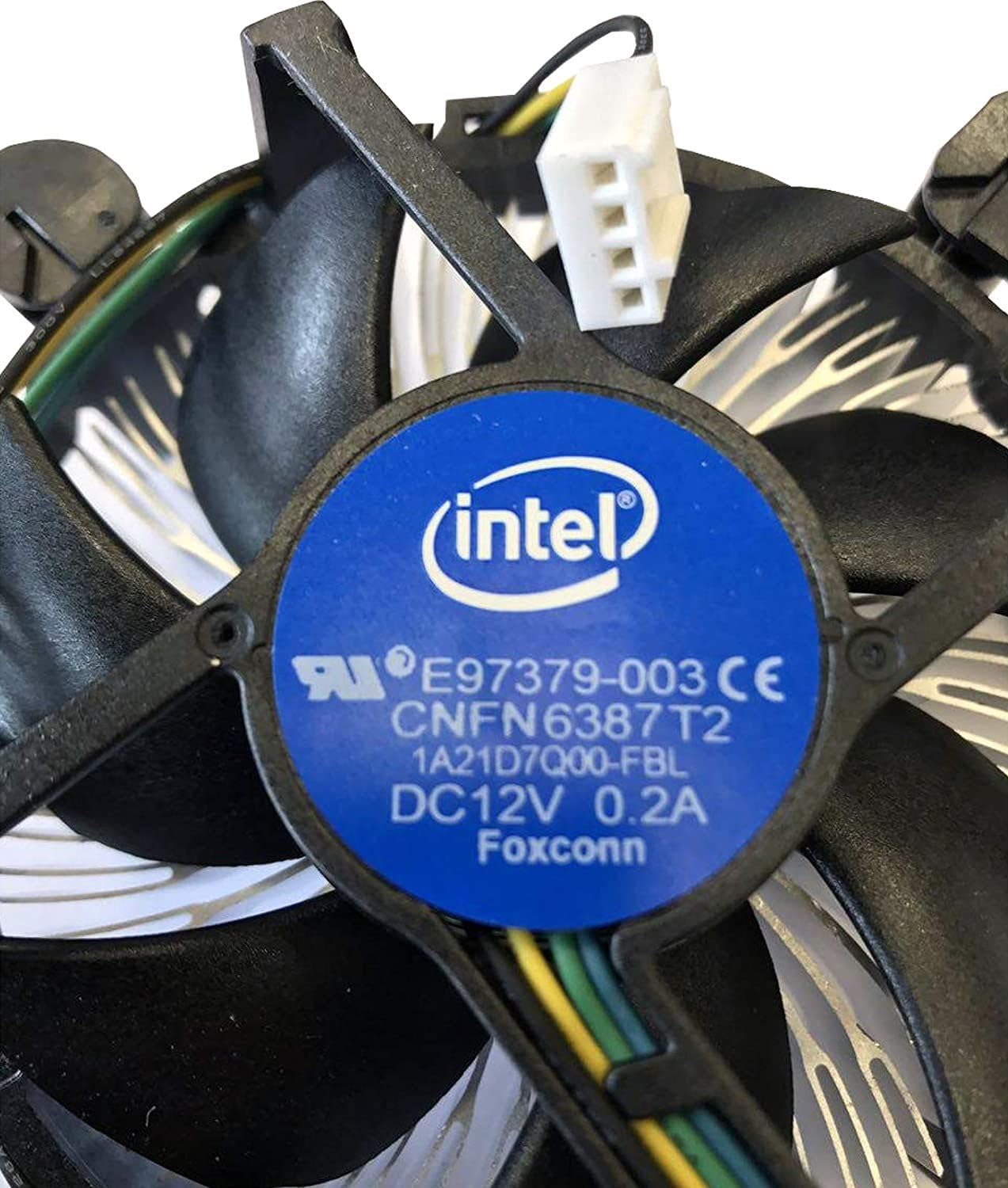 Intel E97379-003 Core i3/i5/i7 Socket 1150/1155/1156 4-Pin Connector CPU Cooler with Aluminum Heatsink and 3.5-Inch Fan for Desktop PC Computer