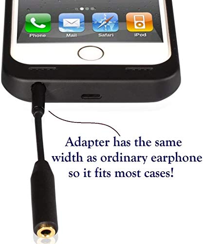 earlife 3.5mm Male to Female Audio Jack Short Extension Cable,[5 Pack 0.25ft] AUX Adapter Connector for Headset Headphone Earphones,Juice Pack,Battery Charger Case,Power Case,Smartphones,Tablets