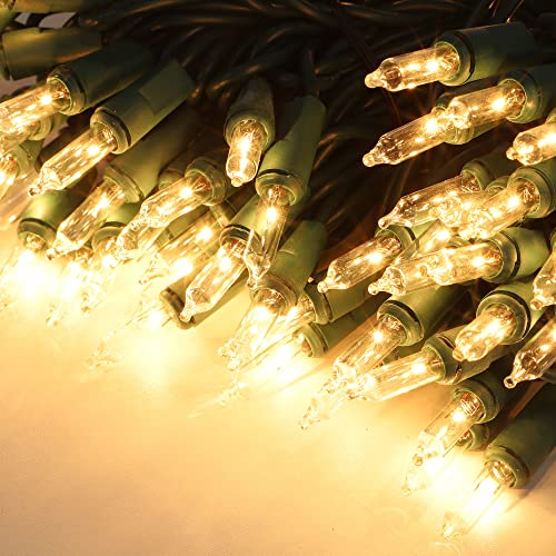 Christmas Lights, 150 Count 33 FT Christmas Mini String Lights, Green Wire Fairy Lights, 120V UL Certified Connectable Xmas Tree Lights for Patio, Holiday, Party, Outdoor Indoor Decoration, Warm White