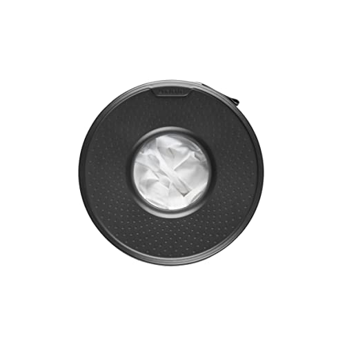 BrBrabantia - Laundry Hamper - with Plastic Lid - Ventilation Holes - Corrosion Resistant Materials - Hygienic - Discrete - Laundry Basket - Bathroom - with Small Hole - White - 35L