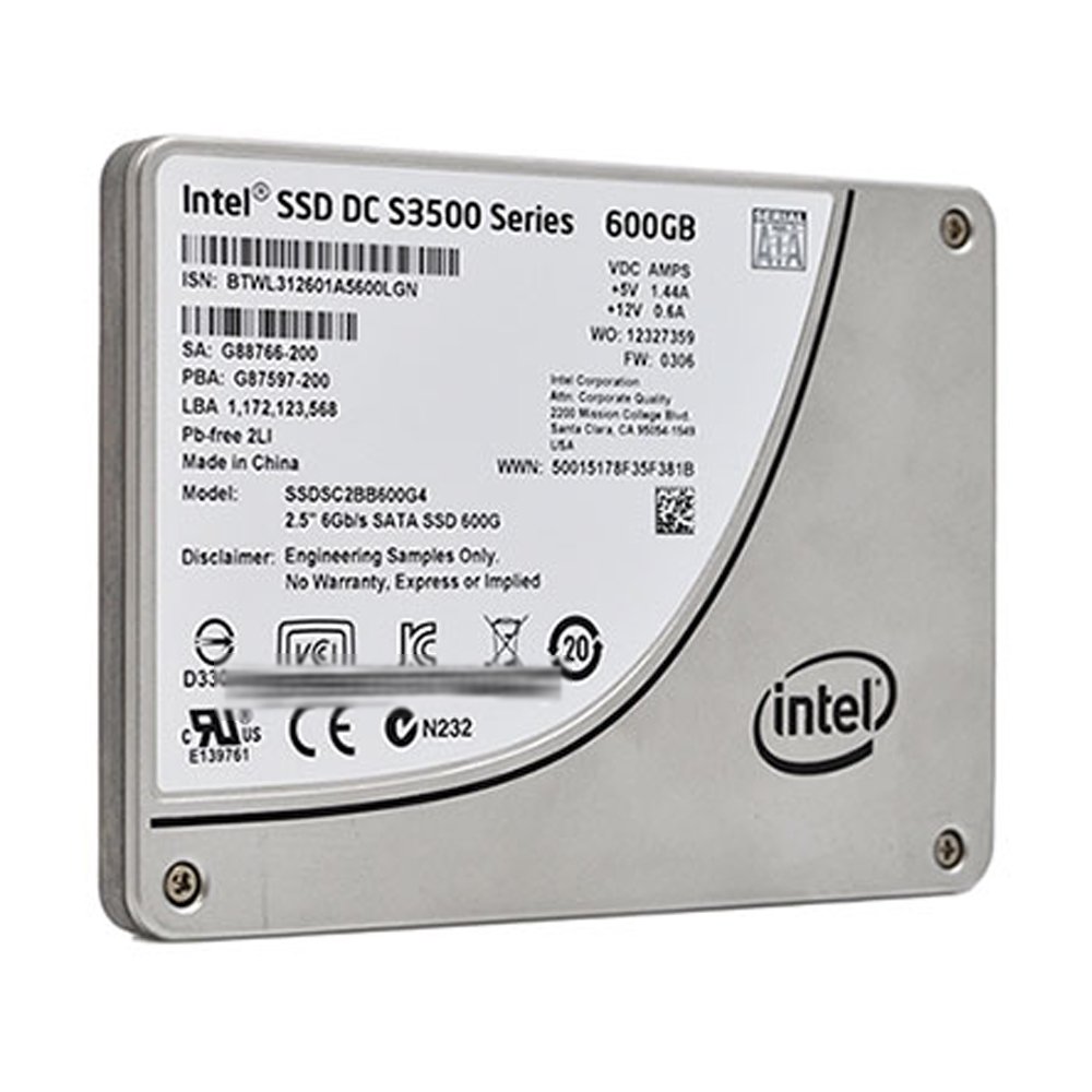 Intel S3500 Series Solid State Drive SSDSC2BB600G4 (2.5", SATA 3.0 Gb/s 600GB Storage Capacity)
