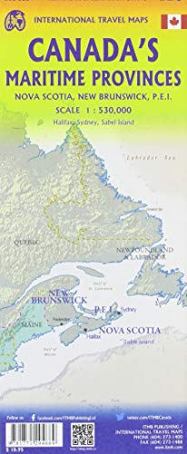 Canada's Maritime Provinces Travel Reference Map 1:530K (English and French Edition)