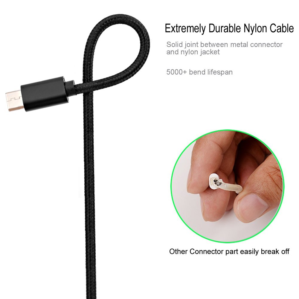 6amLifestyle Charger Cable for Nintendo Switch and Switch Lite, 6.6FT Nylon Braided Fast Charging USB Type C Charging Cable Compatible with Nintendo Switch/Lite, PS5, Xbox Series X Controller