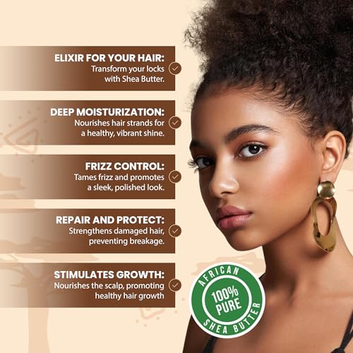 Raw African Shea Butter 5 lbs. Bulk Block 100% Pure Natural Unrefined IVORY - Ideal Moisturizer For Dry Skin, Body, Face And Hair Growth. Great For DIY Soap and Lip Balm Making.