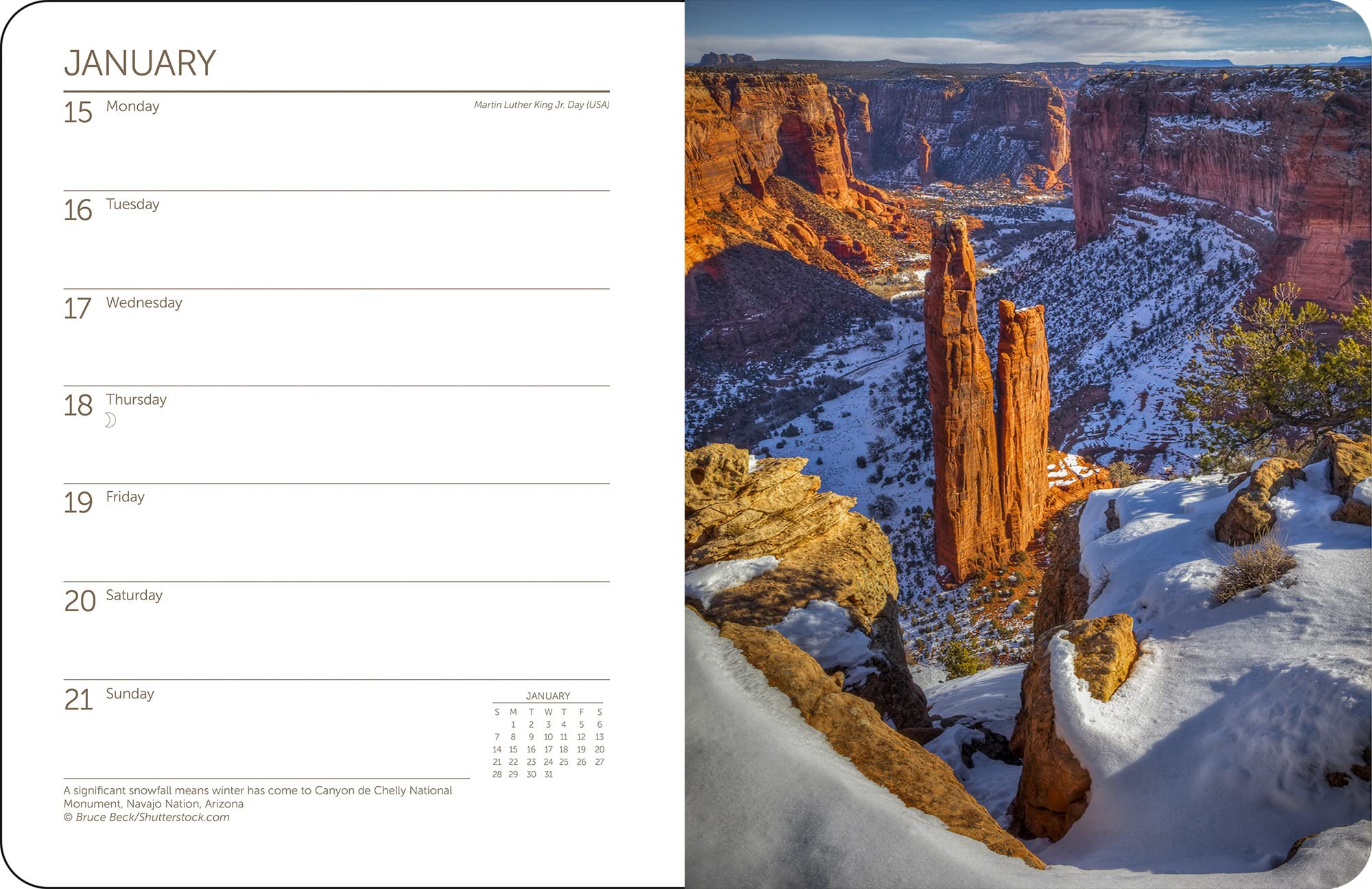 America's National Parks Weekly Engagement Calendar 2024, Planner 6.5" x 8.5" Spiral Bound