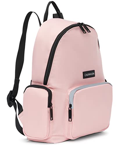 Calvin Klein Women's Basic Side Front Zipper Pocket Backpack, Mellow Rose, One Size