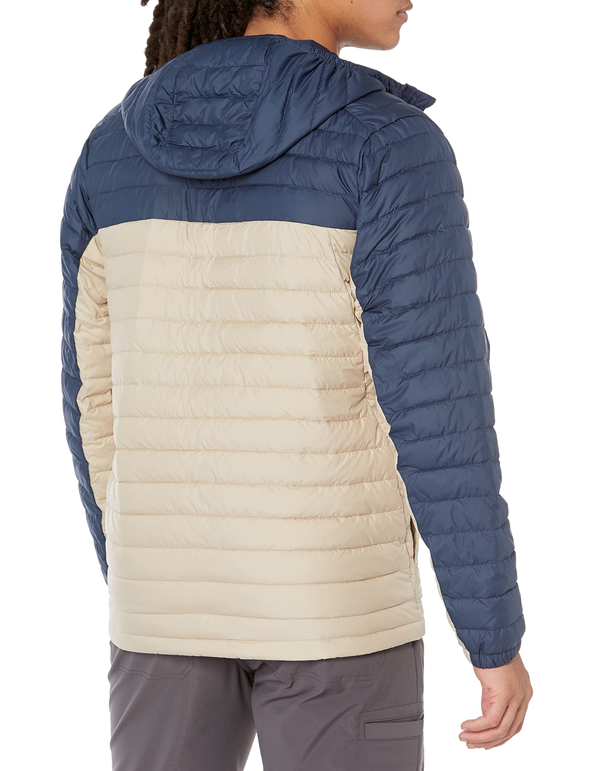 Columbia Men's Silver Falls Hooded Jacket, Ancient Fossil/Collegiate Navy, 3X Big
