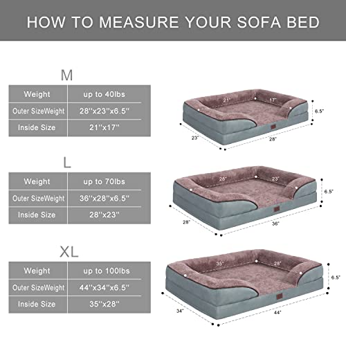 Dog Beds for Medium Dogs, Dog Sofa with Removable Washable Cover & Nonskid Bottom, Dog Couch Bed for Medium, Large Dogs