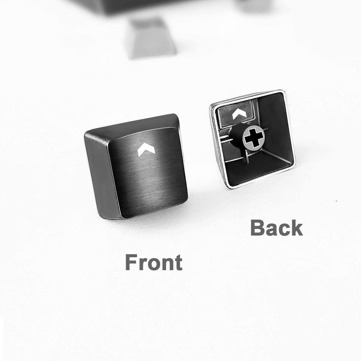 Fitlink FPS & MOBA Gaming Keycaps, Durable Stainless Steel Metal Keycap with Key Puller for Mechanical Keyboard Cherry Mx Switch (WASD+Direction Keys,Blue)