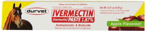Durvet Ivermectin Dewormer Paste for Horses, 6 Doses, 0.21 oz