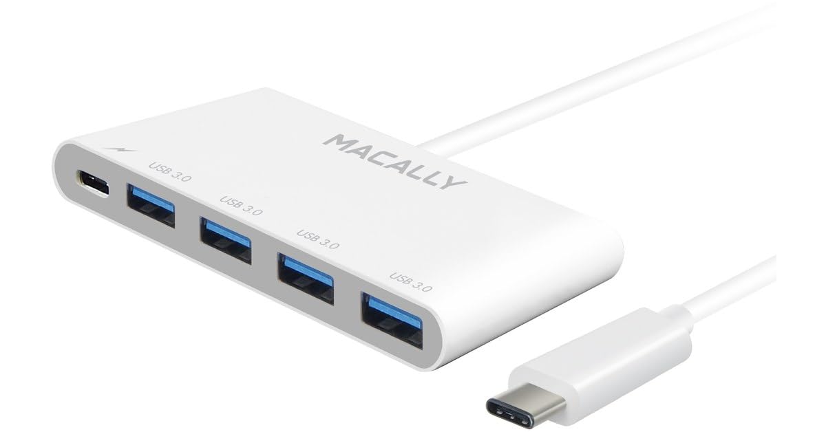 Macally UC3HUB4C USB-C 3.1 Hub 4 Ports + 1x USB-C 10cm Cable 18990