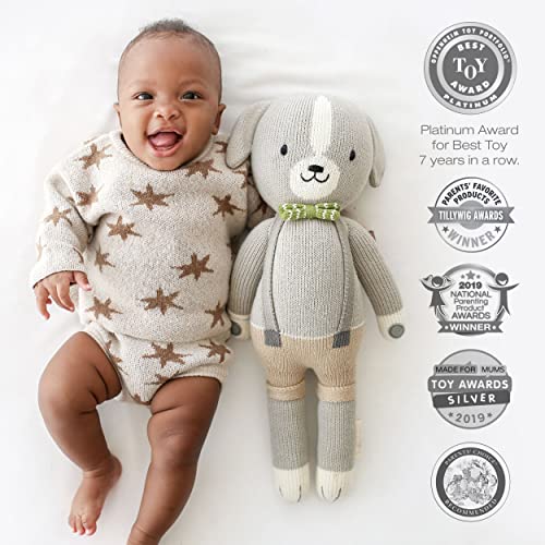 cuddle + kind Noah The Dog Little 13" Hand-Knit Doll β 1 Doll = 10 Meals, Fair Trade, Heirloom Quality, Handcrafted in Peru, 100% Cotton Yarn
