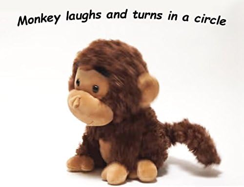Cuddle Barn - Crackin' Up Coco | Super Soft Animated Twirling Moving Monkey Stuffed Animal Plush Toy | Spins Around Making Monkey Sounds, 10 Inches