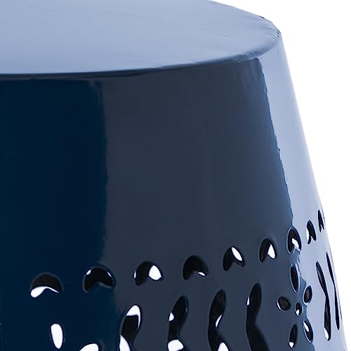 Christopher Knight Home Ruby Outdoor 12" Iron Side Table, Dark Blue