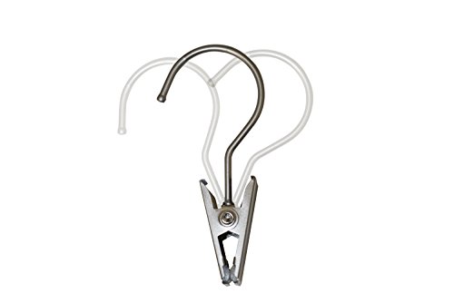 NAHANCO 610ECS12 Swivel Boot Clip Hanger, Brushed Chrome, Metal Clip, 4.5β (Pack of 12)