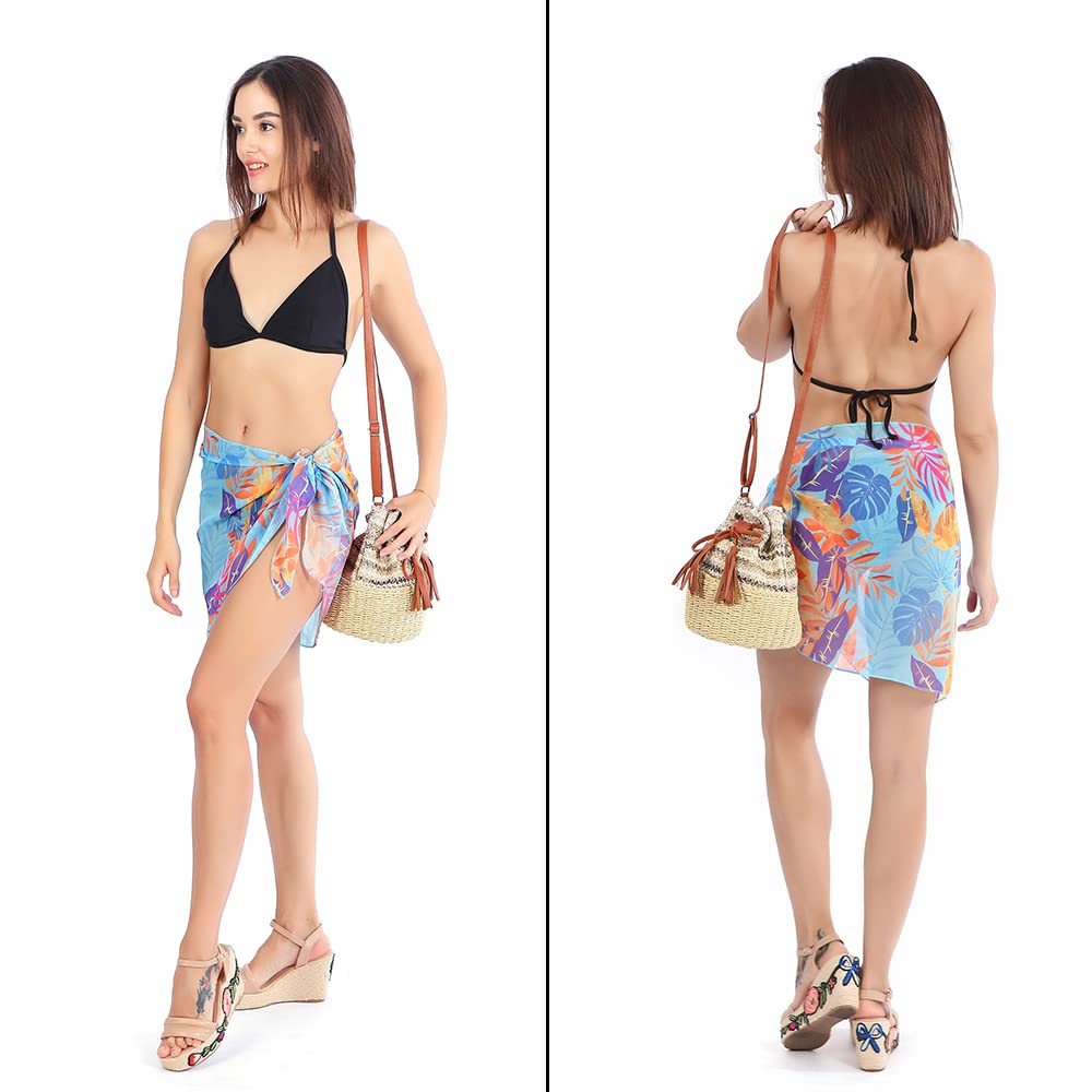 CHIC DIARY Summer Beach Straw Bag for Women Crossbody Bucket Bag Handwoven Rattan Shoulder Handbag Purse (Beige)