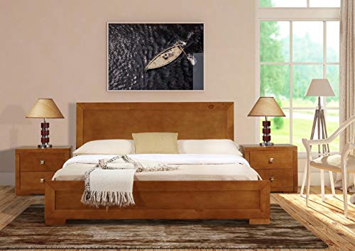 Camden Isle Oxford Platform Bed Frame | Modern Low-Profile Bed with Full Slat Support System β No Box Spring Needed, Easy Assembly | Oak, Queen