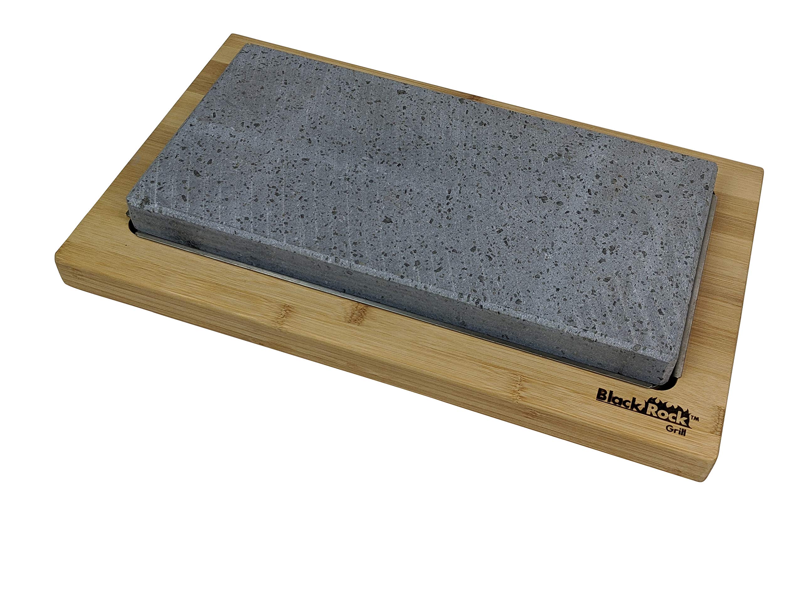 Black Rock Grill Ultimate Sharing Steak Stone Set - Restaurant-Grade Lava Stone for Superior Heat & Flavor