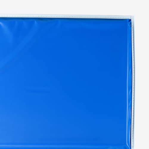 KinderMat, 1" Thick, 4-Section Rest Mat, 45" x 19" x 1", Red/Blue with Grey Binding, Great for School, Daycare, Travel, and Home, Made in The USA