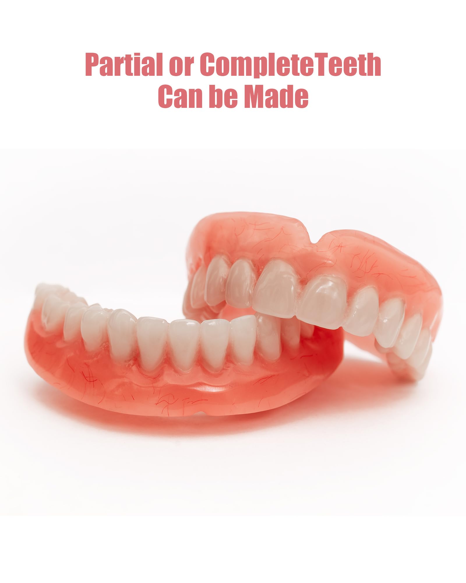 AEE Dentures Do it Yourself Full Set of Top and Bottom Fake Teeth, for Improve Smile, DIY Denture Kit Easy and Convenient, Fake Teeth Repair Missing Teeth, False Teeth for Protect Your Teeth