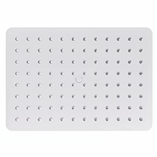 Blue Ocean 10"x7" SHK08 Ultra Thin Premium Stainless Steel Bath Rainfall Shower Head | Adjustable Brass Swivel Ball Joint