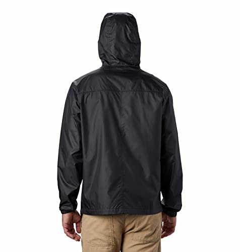Columbia mens Flashback Windbreaker Jacket, Water Resistant Jacket, Black, Medium US