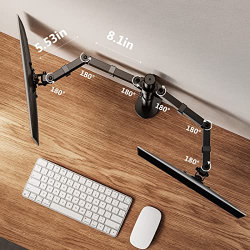 ErGear Adjustable Height Electric Standing Desk with Storage Bag Dual Monitor Desk Mount