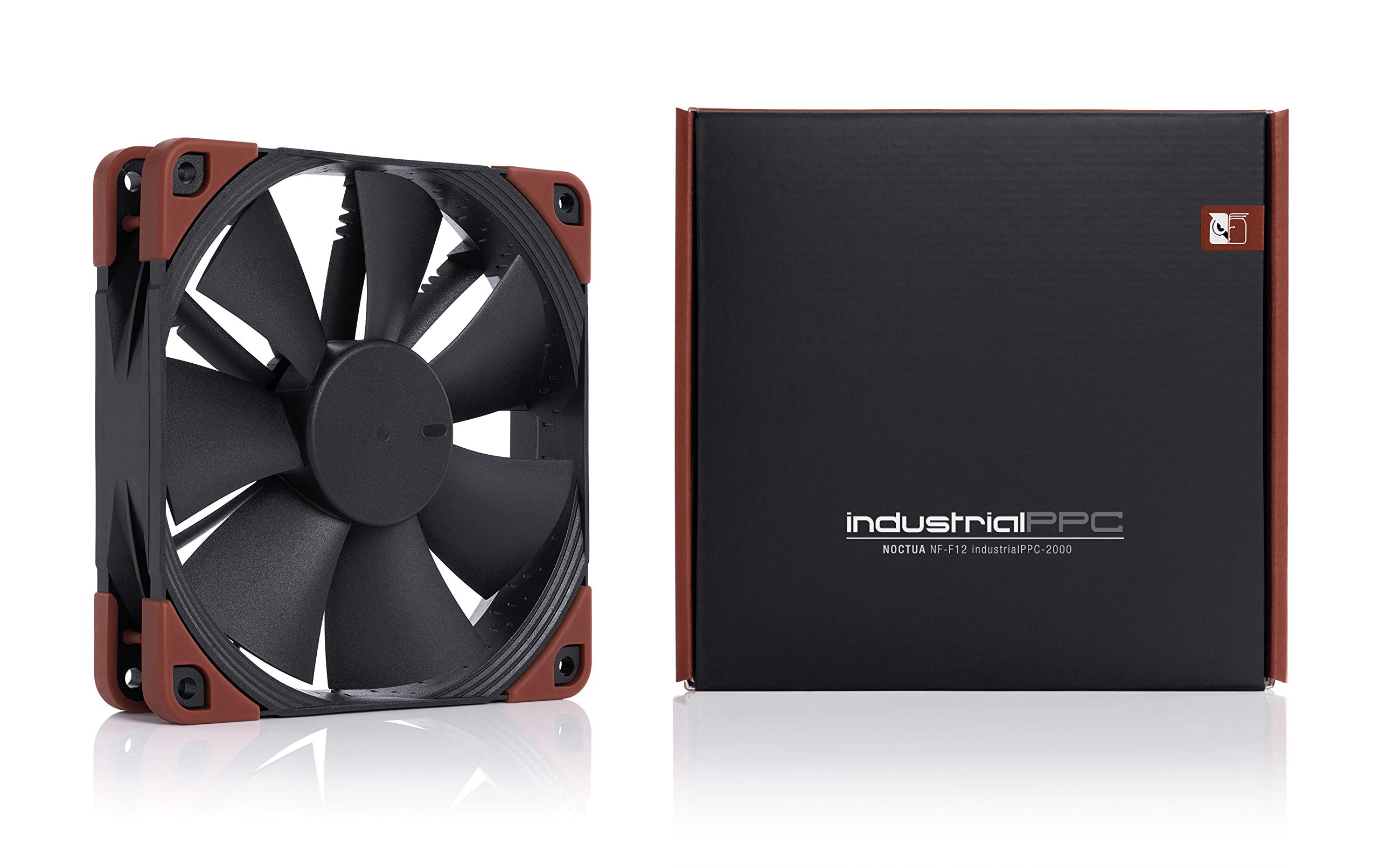 Noctua NF-F12 iPPC-2000, Heavy Duty Cooling Fan, 3-Pin, 2000 RPM (120mm, Black)
