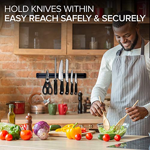 Kitchavo Magnetic Knife Strip Set Of 2 13 Inch Magnetic Knife Holder Tool Rack Storage Display Organizer Multipurpose Kitchen Bar Easy Install