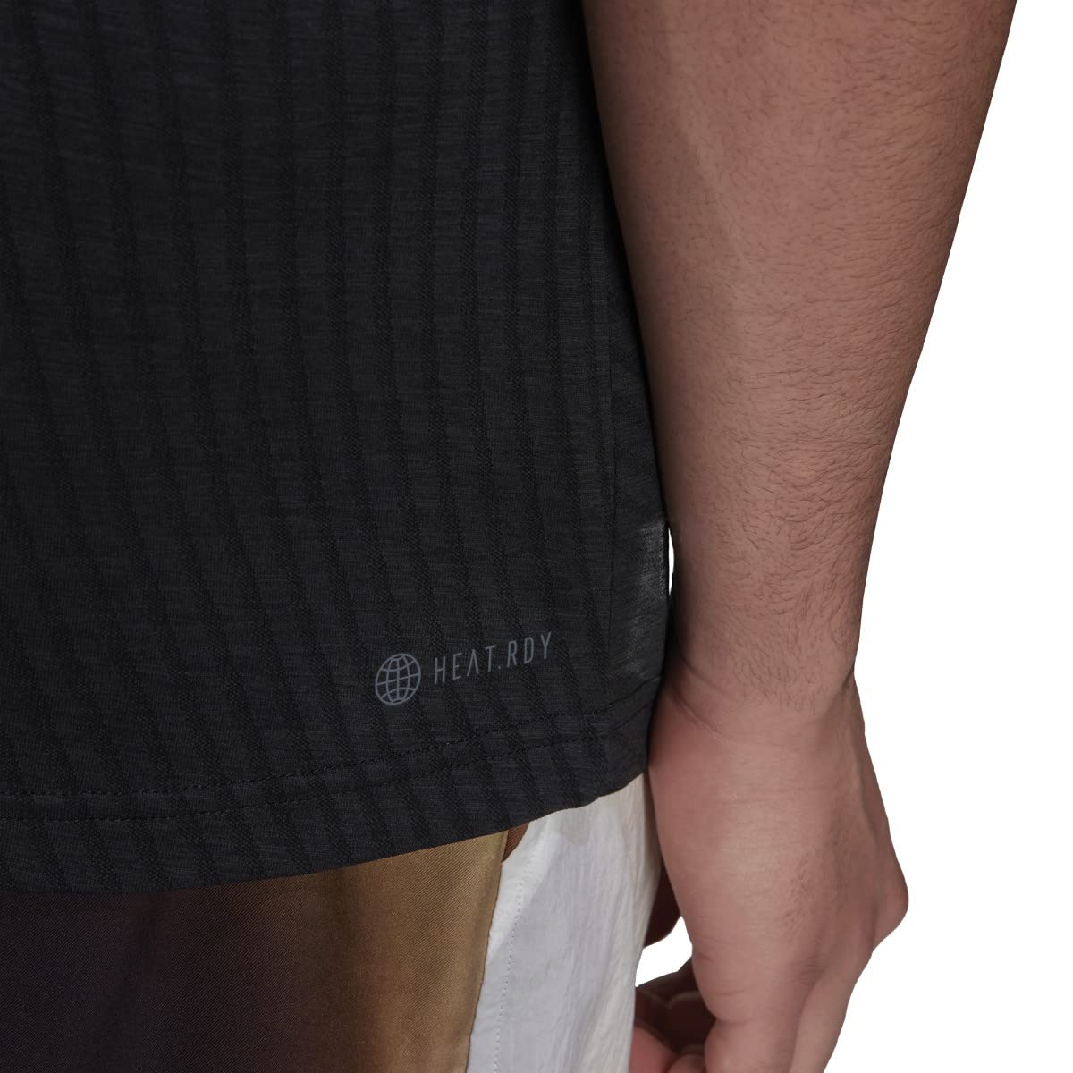 adidas Men's Tennis Freelift Tee, Black, Large
