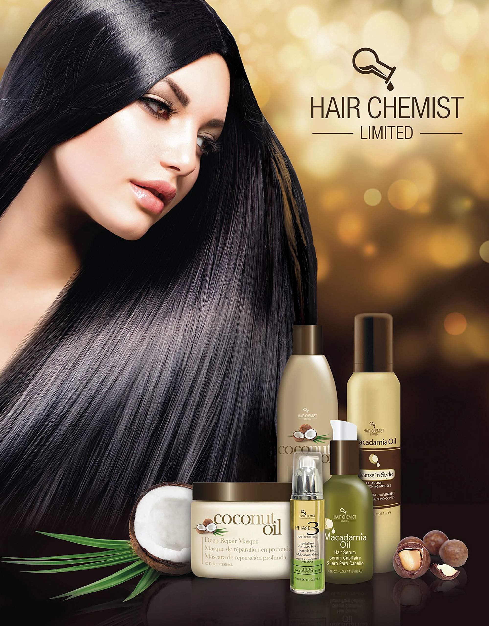 Hair Chemist Coconut Oil Revitalizing Shampoo 10 ounce and Conditioner 10 ounce