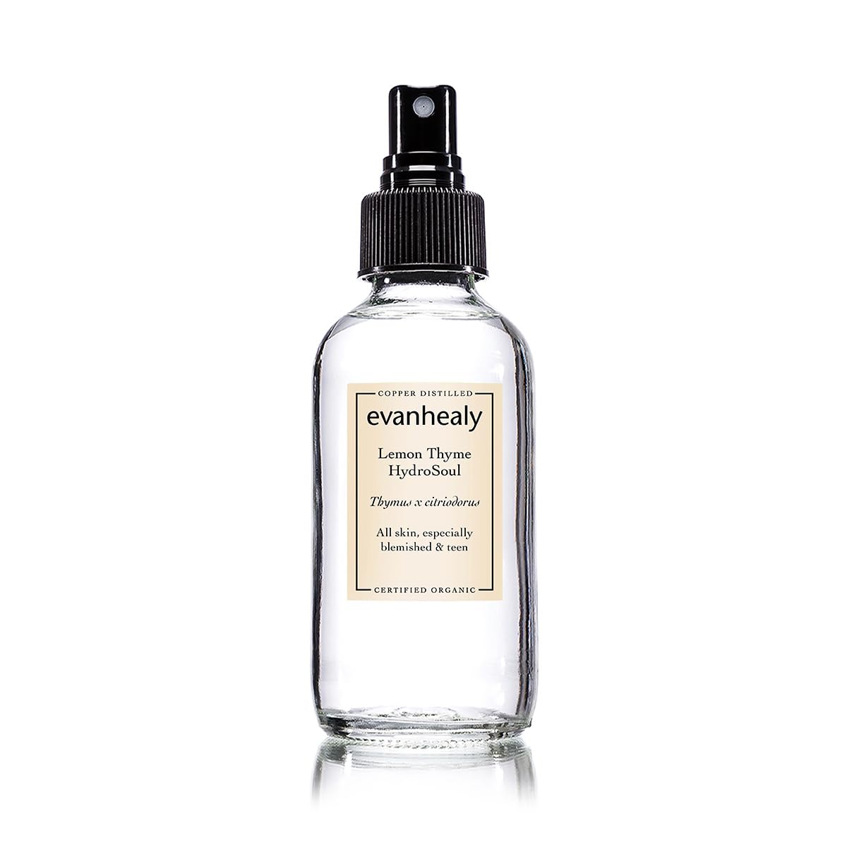 evanhealy Lemon Thyme HydroSoul | Copper Distilled Hydrosol | Purifying Facial Tonic | Organic Plant Face Toner | Purify & Decongest Blemished, Congested, Teen Skin