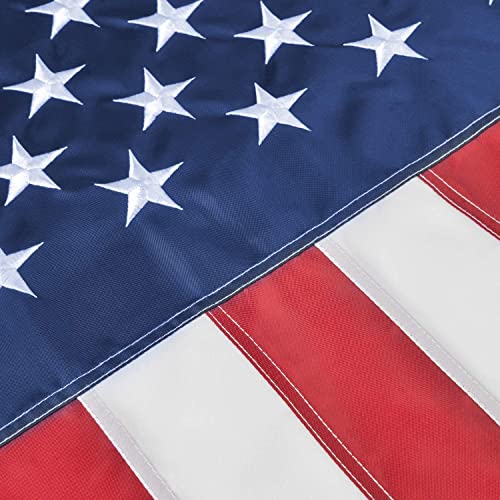 American Flag 2.5x4 Ft, US Flag/USA Flag with Oxford Nylon Material, Vivid Color, Sewn Stripes, Brass Grommets, Embroidered Stars, Perfect for Indoor/Outdoor Use