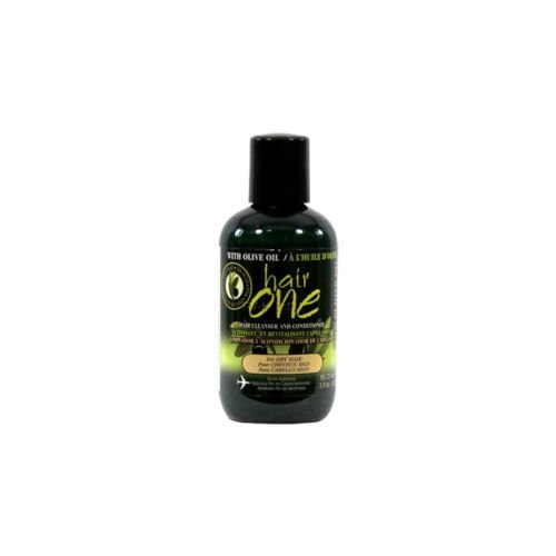 Hair One Cleanser and Conditioner for Dry Hair with Olive Oil 3 Fl Oz