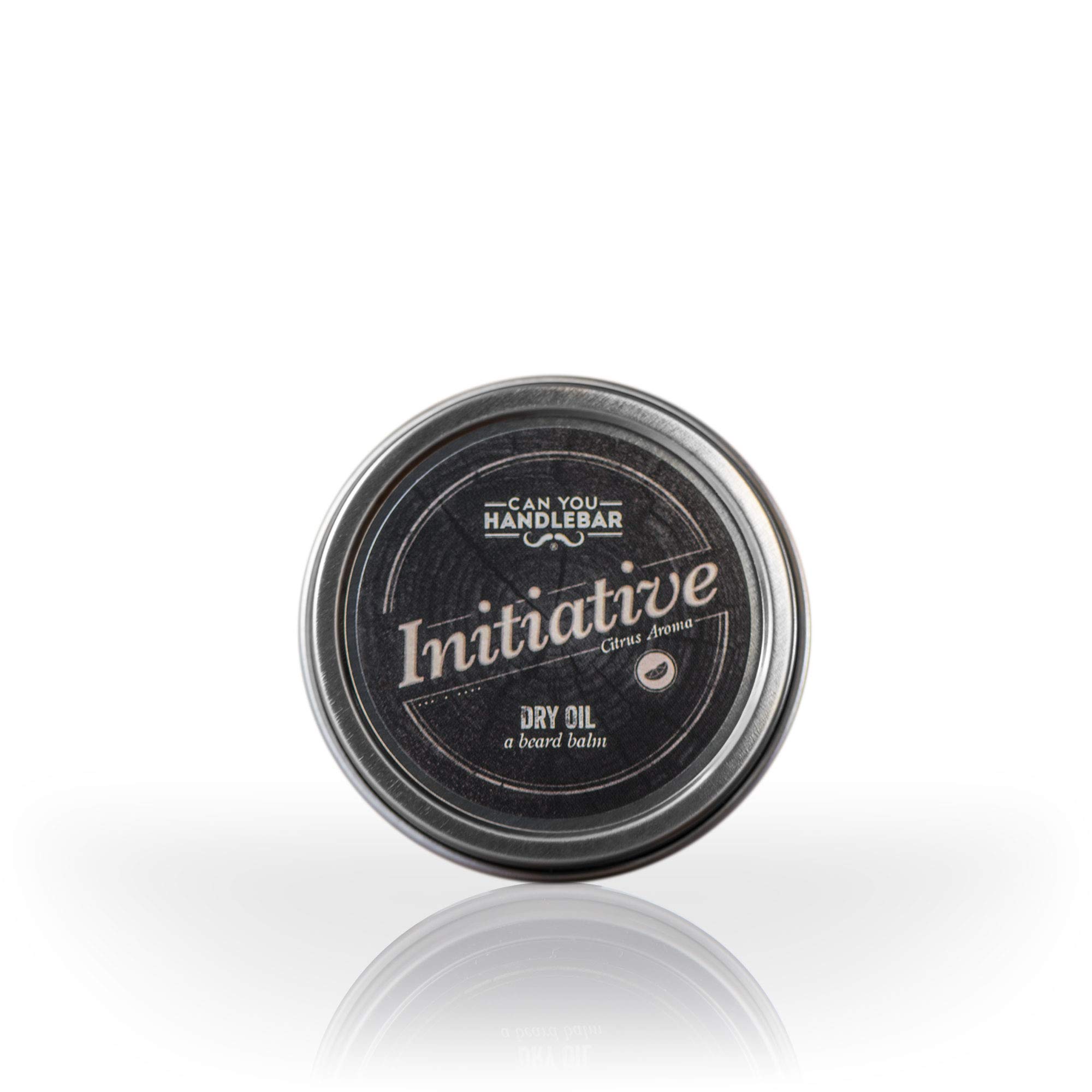 Citrus Beard Balm - Initiative (Citrus Bergamot Lavender Scent) - Beard Balm | Dry Oil Beard Conditioner | 2 Oz Stainless Steel Tin