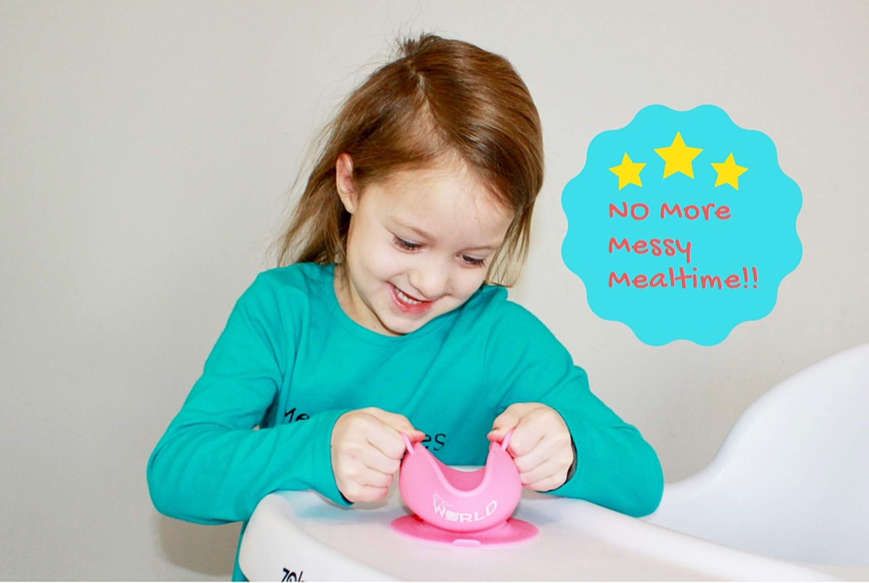 Juju World 3 Baby Bowls with High Suction Base Set - Great for Feeding Kids & Toddlers - Fridge, Microwave & Dishwasher Compatible - Eco-Friendly, BPA Free Silicone