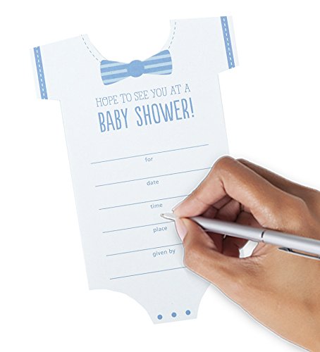 Hallmark Baby Shower Invitations, Onesie (Pack of 10 Invites and Envelopes for Baby Boy) (5INH6191)