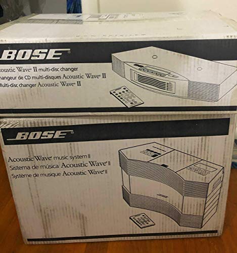 Bose Acoustic Wave Music System II and Acoustic Wave System II 5-CD Changer - Graphite Gray, Black (Renewed)