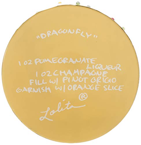 Lolita Dragonfly Summer Artisan Painted Wine Glass Gift, 440 ml