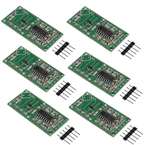 6PCS RCWL-0516 Microwave Radar Motion Sensor Module for Arduino ESP8266 Nodemcu Wemos Smart Switch Module Human Body Induction Detector 5-7M Distance 4-28V 100mA Rat Cat Detector