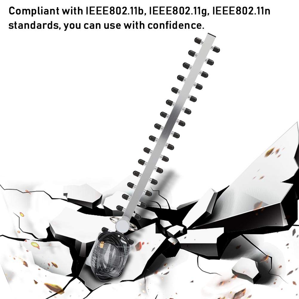Yagi Antenna, 2.4G 25dBi High Gain Router Network Antenna, 1.5m Aluminum Alloy 16 Unit Directional Yagi Antenna