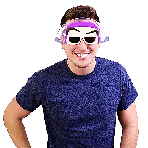 Costume Sunglasses Toy Story Buzz Light Year Sun-Staches Party Favors UV400, Purple, 8"