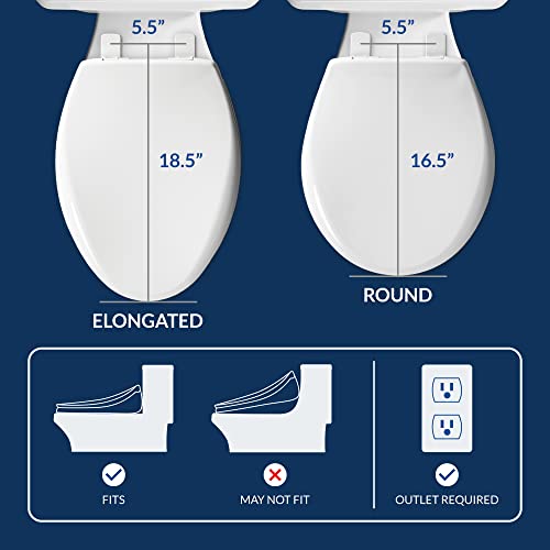 Bio Bidet by Bemis BB-1000W Supreme Warm Water Bidet Toilet Seat, Elongated, White