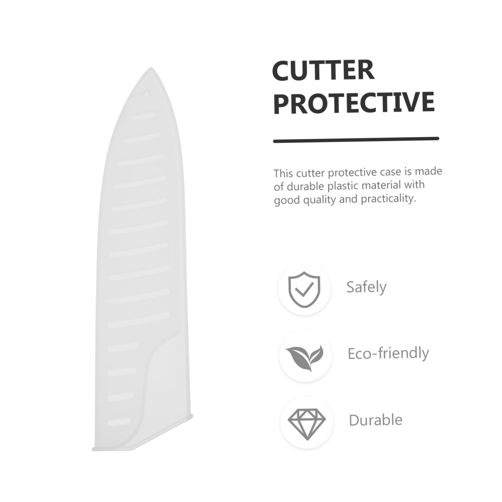 6pcs Scabbard Knife Blade Protectors Cutter Accessories Cutter Plastic Cutter Cover Cutter Guard Cook Cutter Sleeve Plastic White Knives Storage Box Knife Sleeves Cover