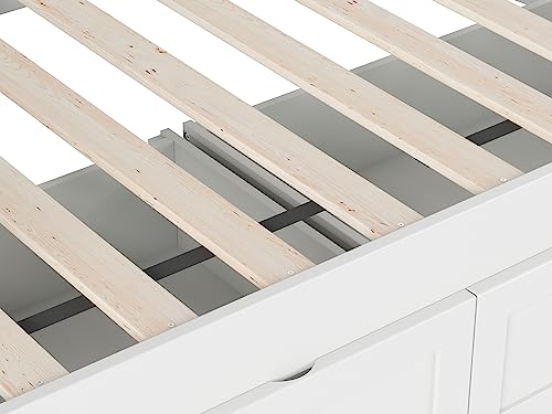 Acadia Twin Wood Daybed with Set of 2 Drawers in White