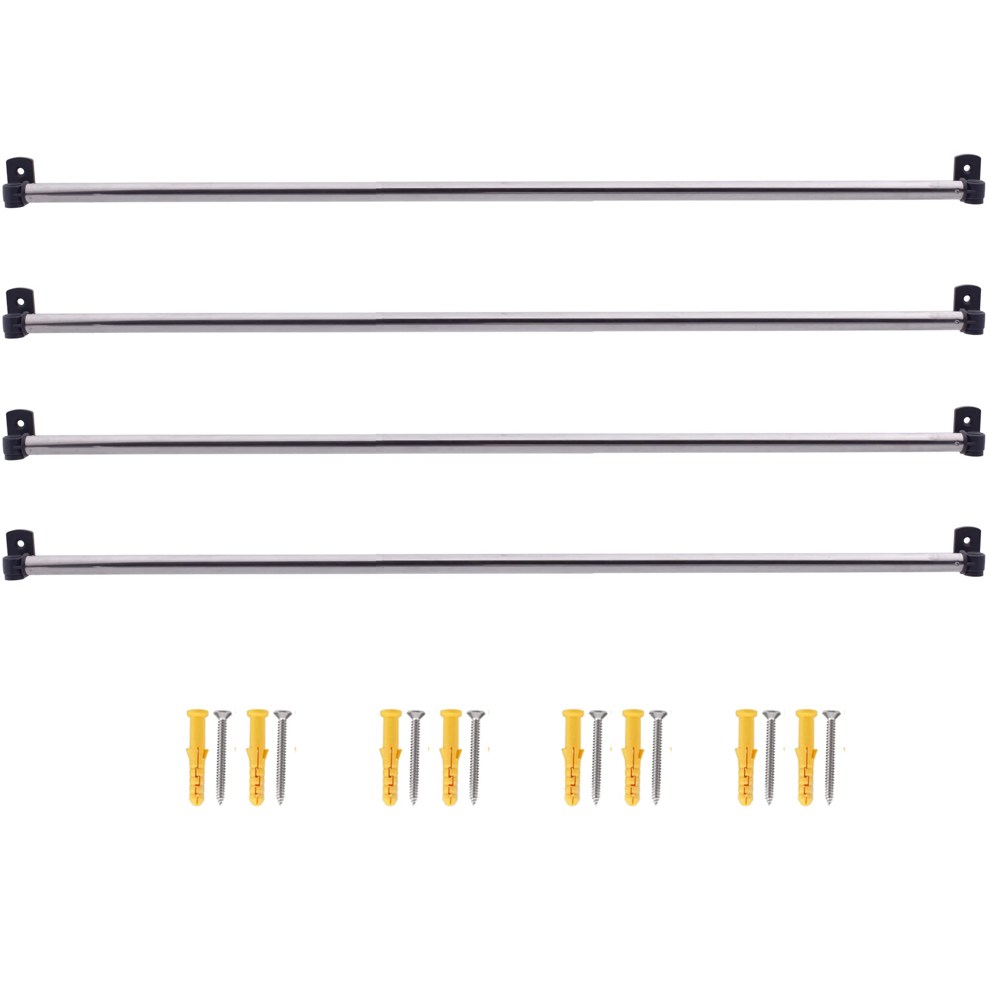 YYST Gift Wrapping Paper Wall Mount Storage Station, Organizer, Dispensing Rack for Gift Wrapping Paper up to 40 Inch(100CM) Wide. (Black-4)