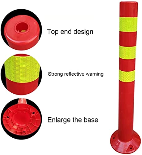 BREWIX Parking Post, Parking Barrier, for Parking Lot Car Parking Space Lock Bollard,Plastic Traffic Post for Security Driveway Parking Parking