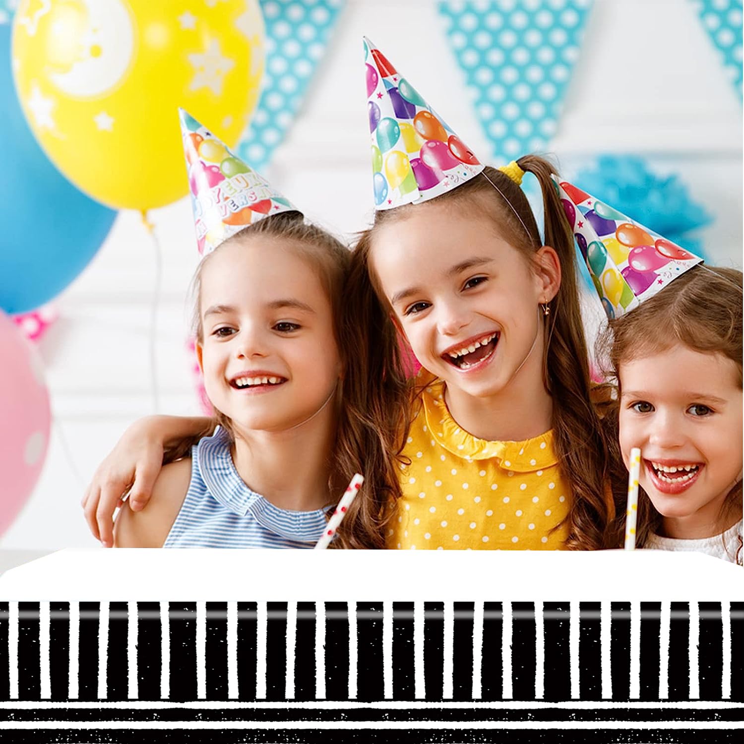 Fuyhiuous 2Packs Beetlejuice Tablecloth Disposable Tablecover for Beetlejuice Birthday Party Supplies and Decorations for Kid Boy Baby Shower Rectangle Tables 70"X42"